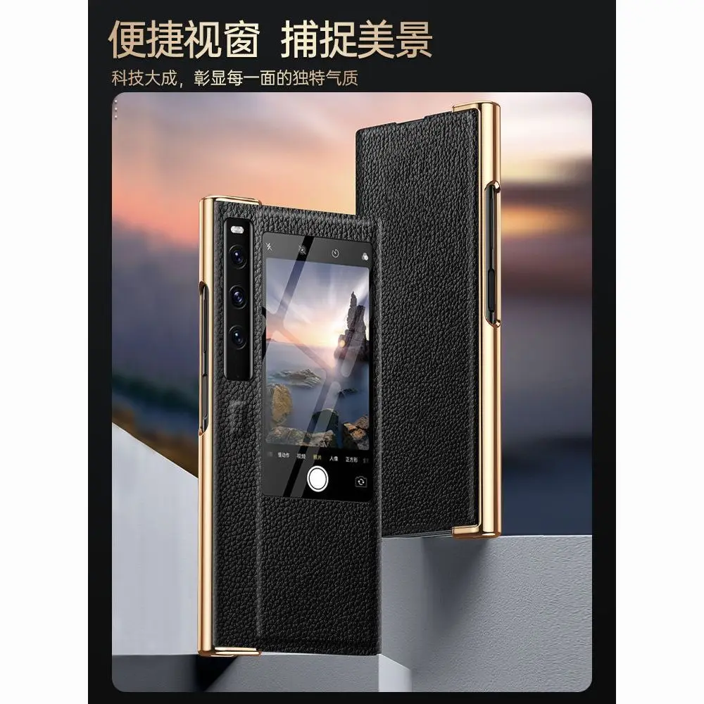 Genuine-Leather-Material-Plating-Border-Case-For-Huawei-Mate-XS2-Case ...