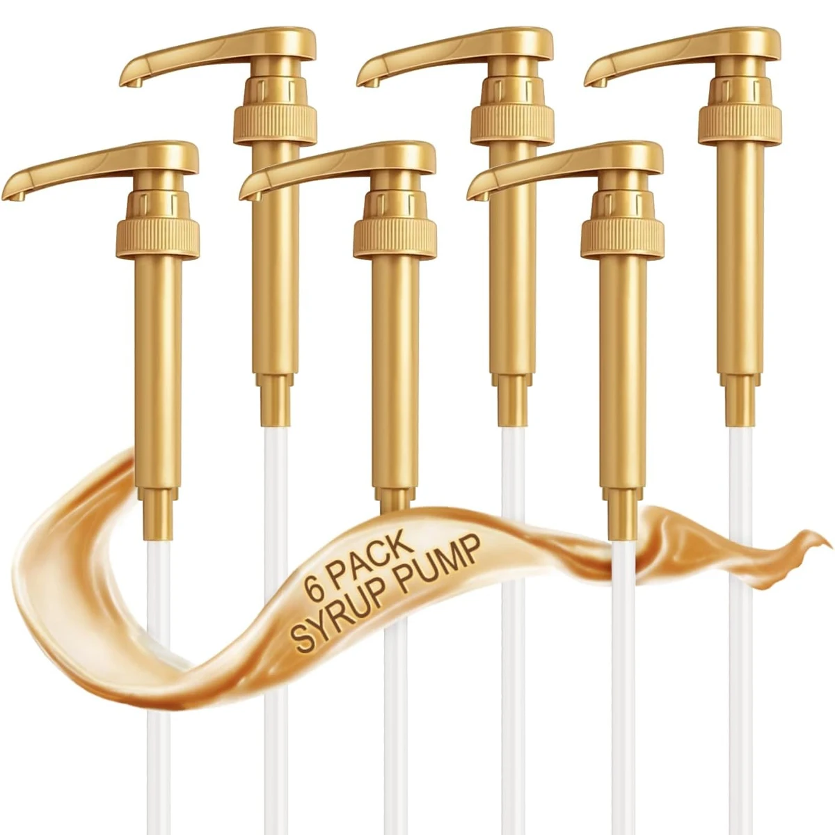 Leeseph-Syrup-Pump-Coffee-Syrup-Pump-Dispenser-Gold-Syrup-Pump-for ...