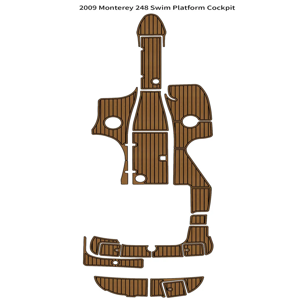 2009-Monterey-248-Swim-Platform-Cockpit-Pad-Boat-EVA-Foam-Teak-Deck ...