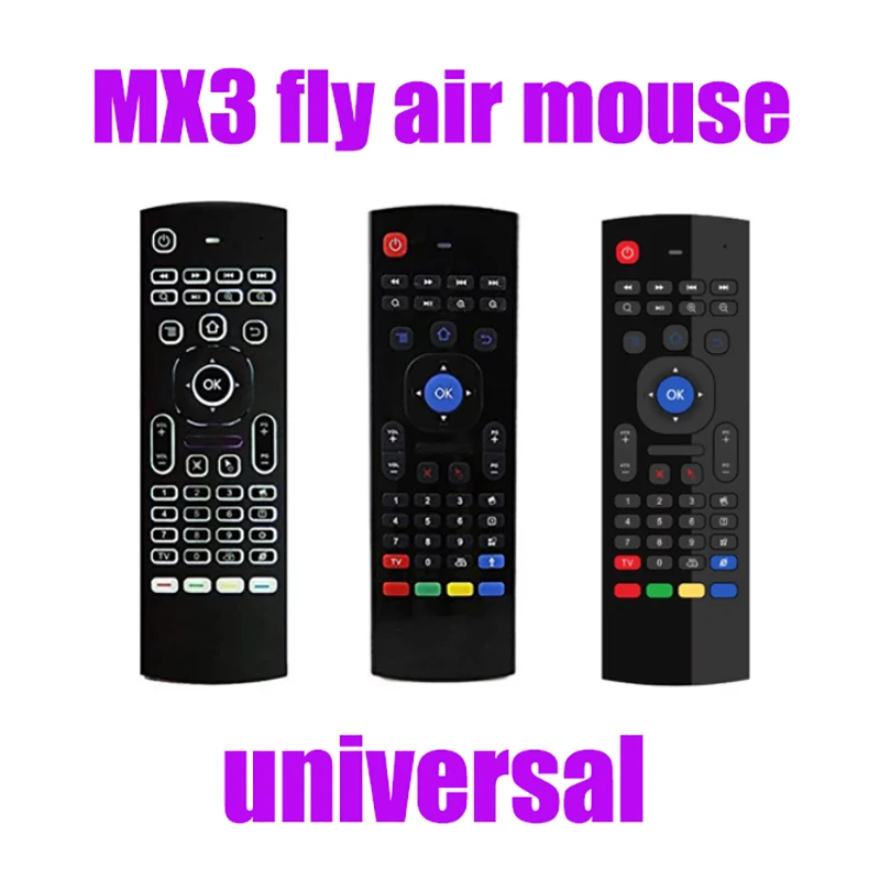 Voice Backlight MX3 Air Mouse Mini Keyboard Wireless Remote 2.4G Fly ...