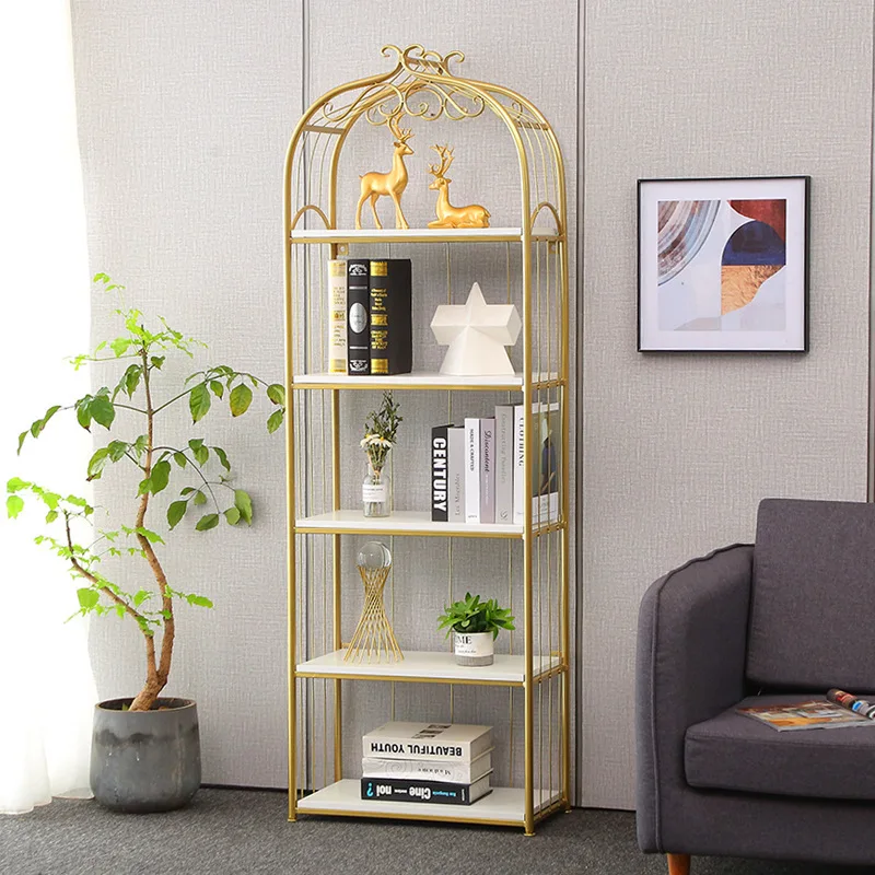 Nordic-shelf-gold-wrought-iron-living-room-storage-rack-multi-layer ...