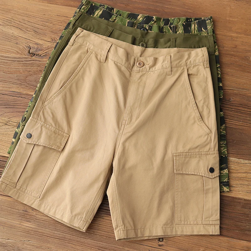 Summer-New-American-Retro-M64-Twill-Multi-Pocket-Cargo-Shorts-Men-s-100 ...