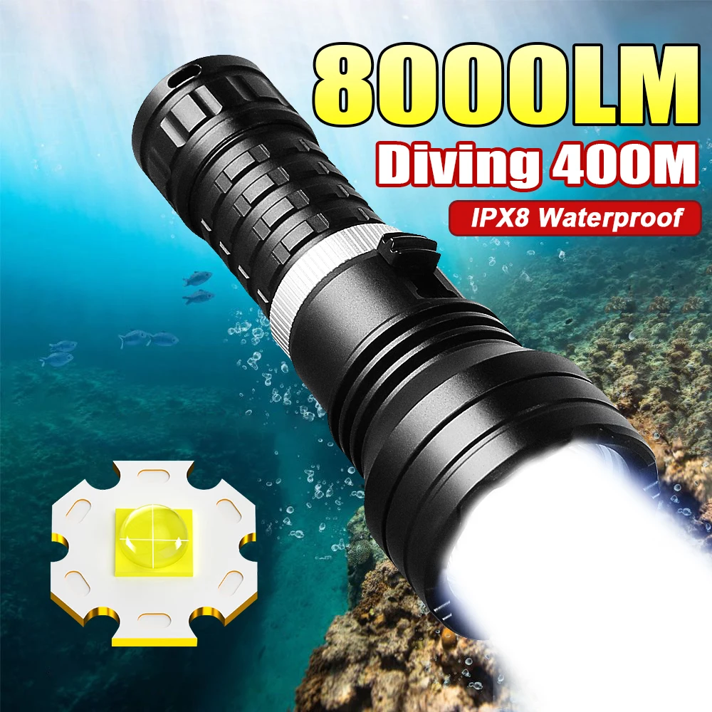 2024-Powerful-Waterproof-Diving-Flashlight-Super-Bright-Professional ...