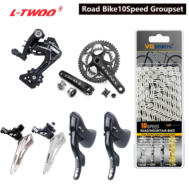 LTWOO-2x10-Speed-Road-bike-Groupset-PROWHEEL-Crankset-50-34T-R7-Shifter-Lever-Rear-Derailleurs ...