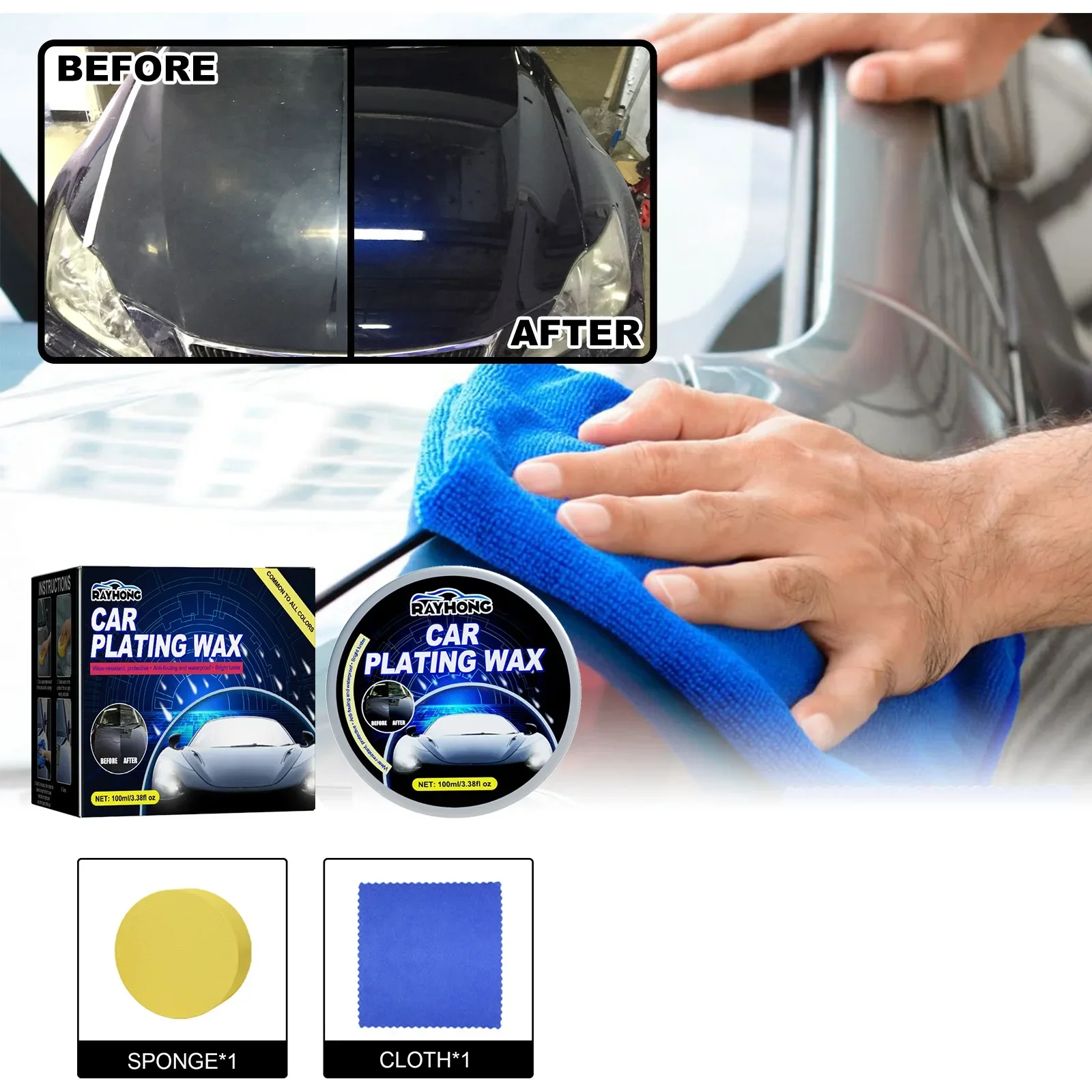 Autom-vel-Crystal-Wax-Coating-Descontamina-o-e-Vidros-Manuten-o ...