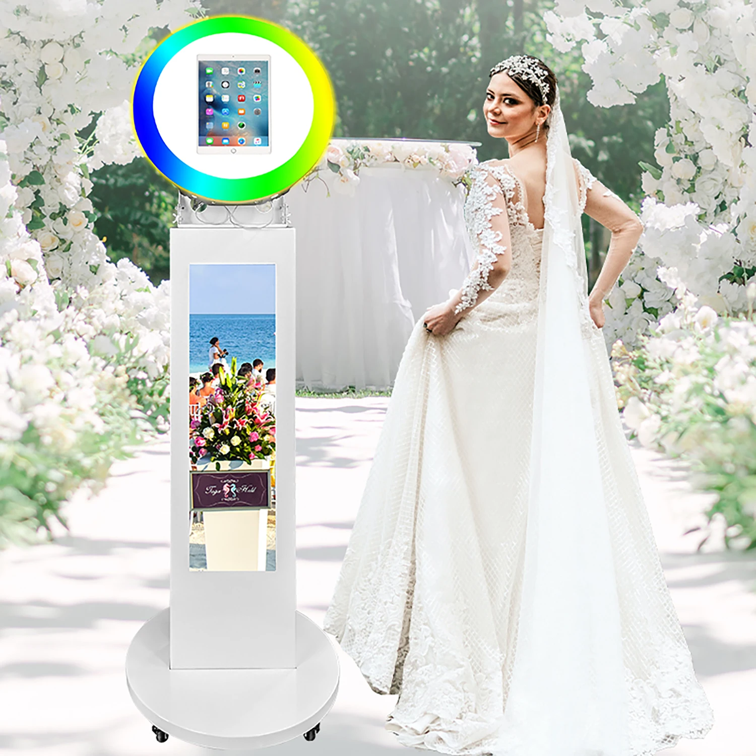 Portable-iPad-Photo-Booth-Selfie-Station-Machine-Metal-Shell-with-LCD ...