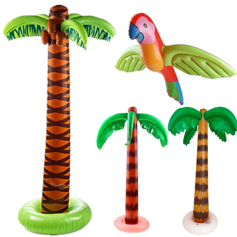 Hawaiian Coconut Palm Tree Balloon Inflatale Tropical Bird Ball ...