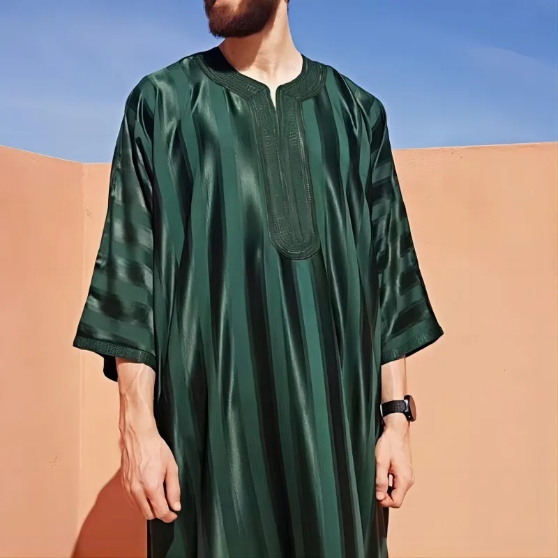 ElzEy-Men-s-Long-Sleeve-Muslim-Abaya-Lslamic-Dress-Middle-Eastern-Saudi ...