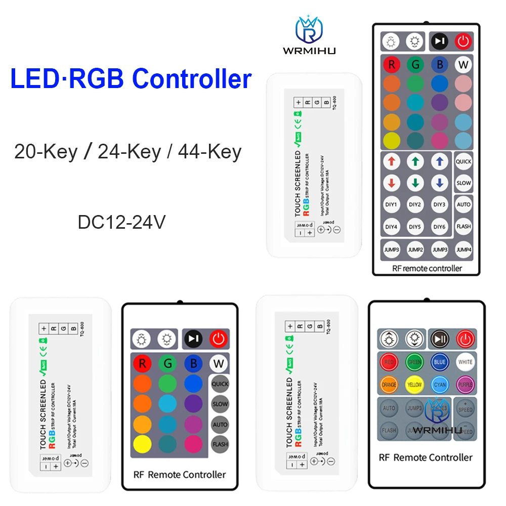 LED RGB Controler 20Key 24Key 44Key Mini Wireless RF Remote Controller ...