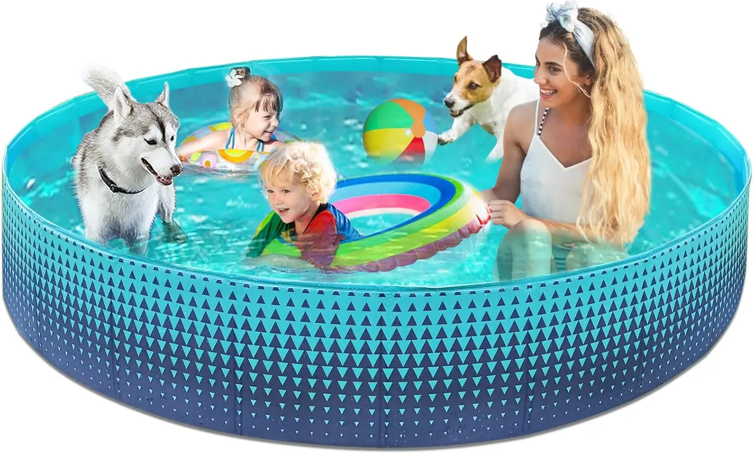 Foldable-Dog-Kiddie-Pool-Hard-Plastic-Kids-Paddling-Pool-Toddler-Baby ...