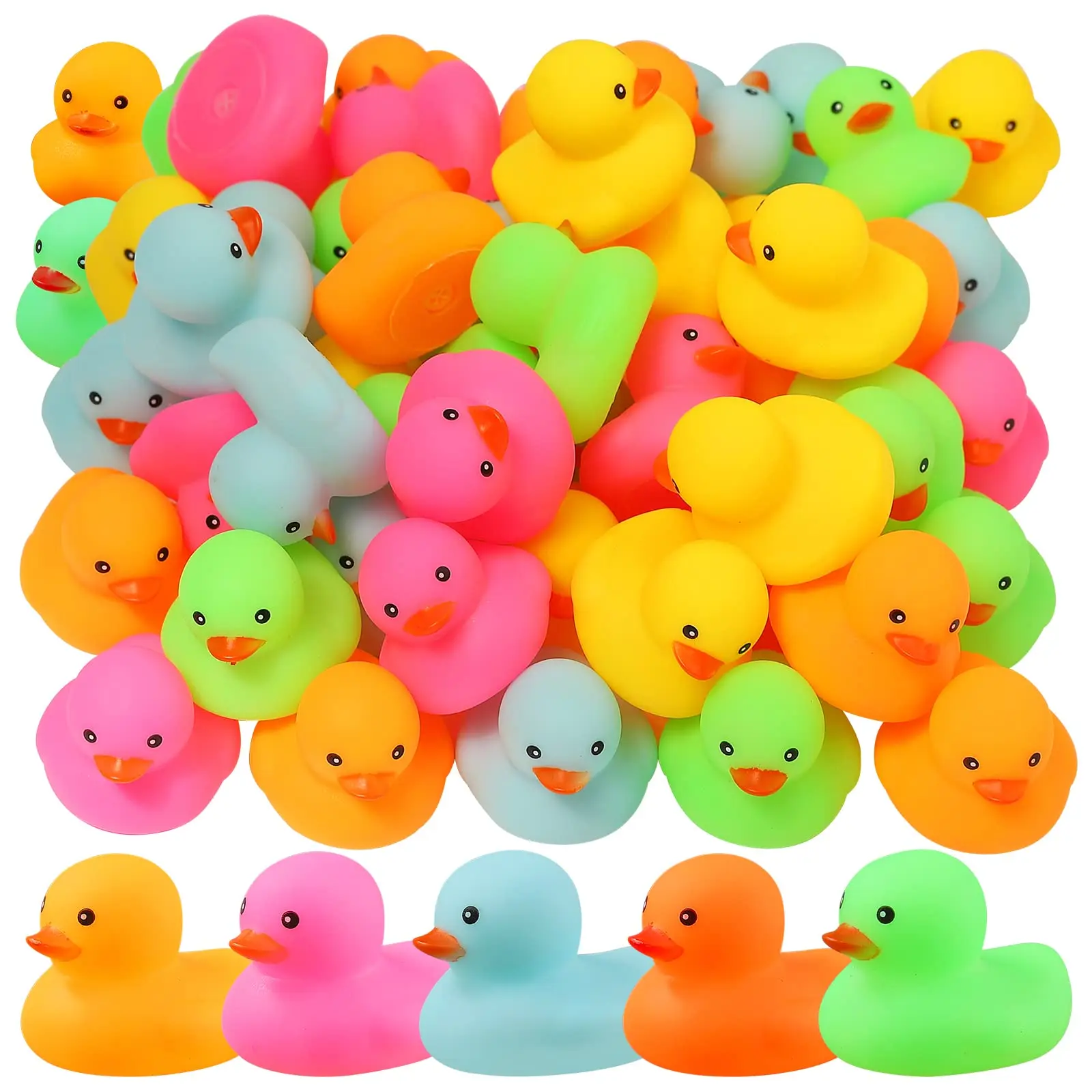 Mini pato de goma Multicolor, juguete de baño, patos pequeños de ...