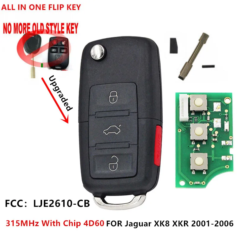 KEYECU-Upgraded-FLIP-REMOTE-KEY-FOB-TRANSPONDER-315MHZ-FOR-Jaguar-XK8 ...