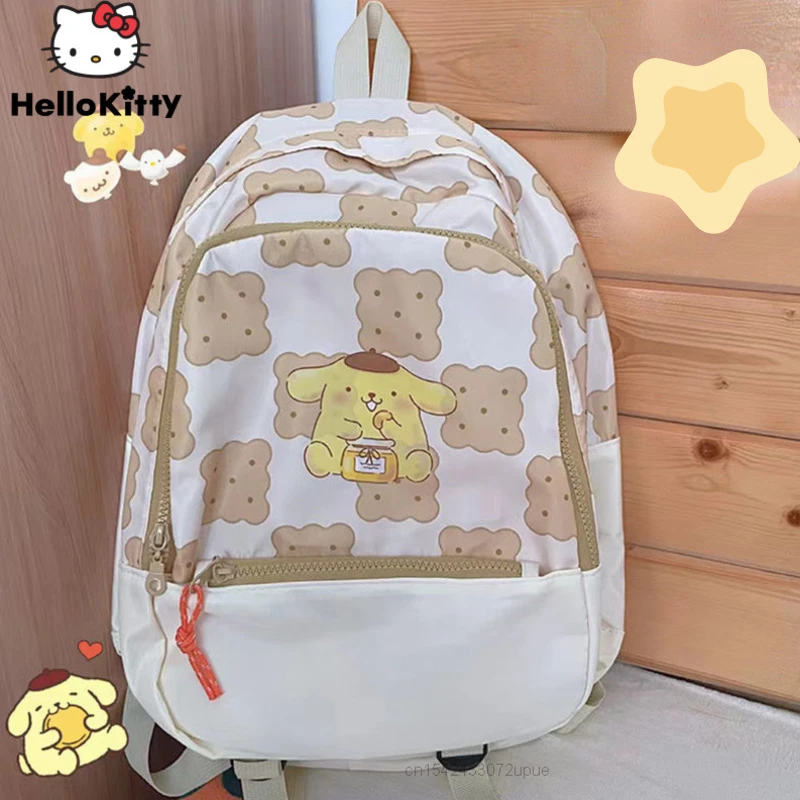 Sanrio Cartoon Pom Pom Purin Bags Student Korean Style Schoolbag Y2k ...