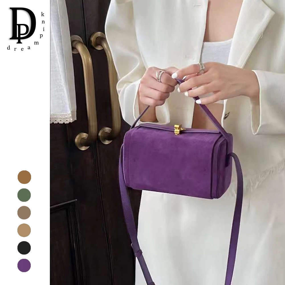 Bolso-de-cuero-nobuk-de-lujo-para-mujer-bolsa-de-cuero-de-vaca-de ...