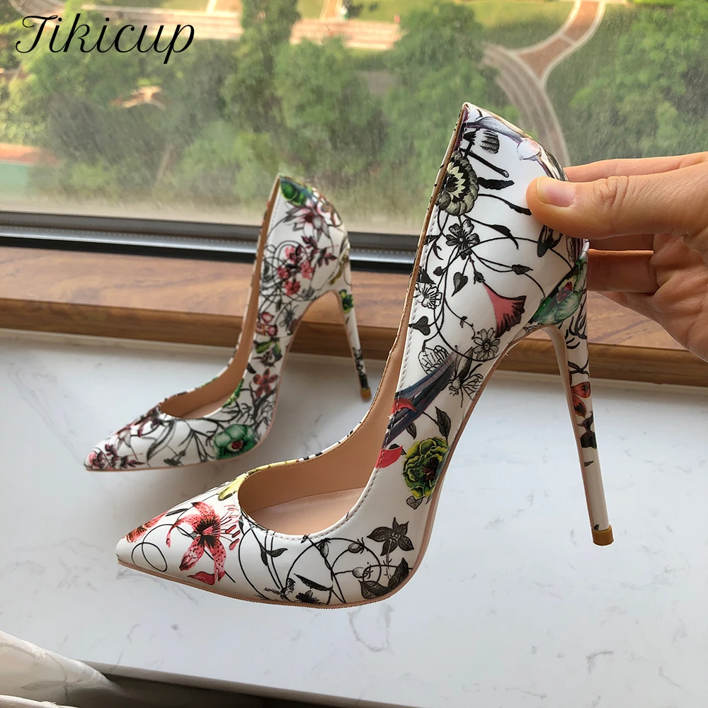Floral Print High Heels