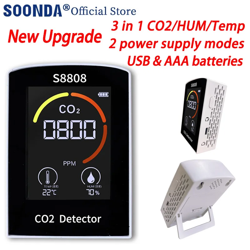Nieuwe Real Time CO2 Kooldioxide Detector Lucht Monitor Kas Magazijn ...