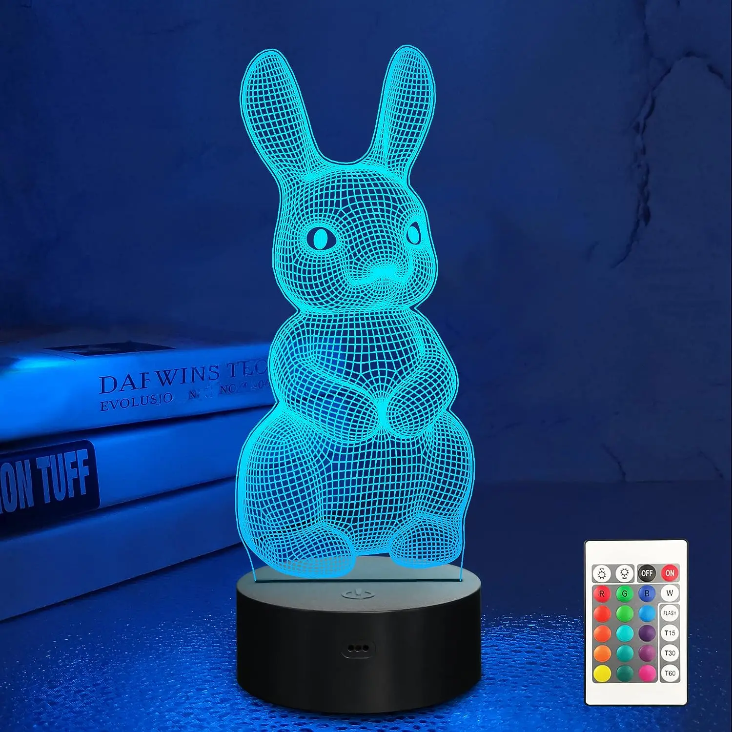 New-Rabbit-Led-3D-Night-Light-Kids-Toy-Anime-Figures-Cute-Bunny-Animal ...