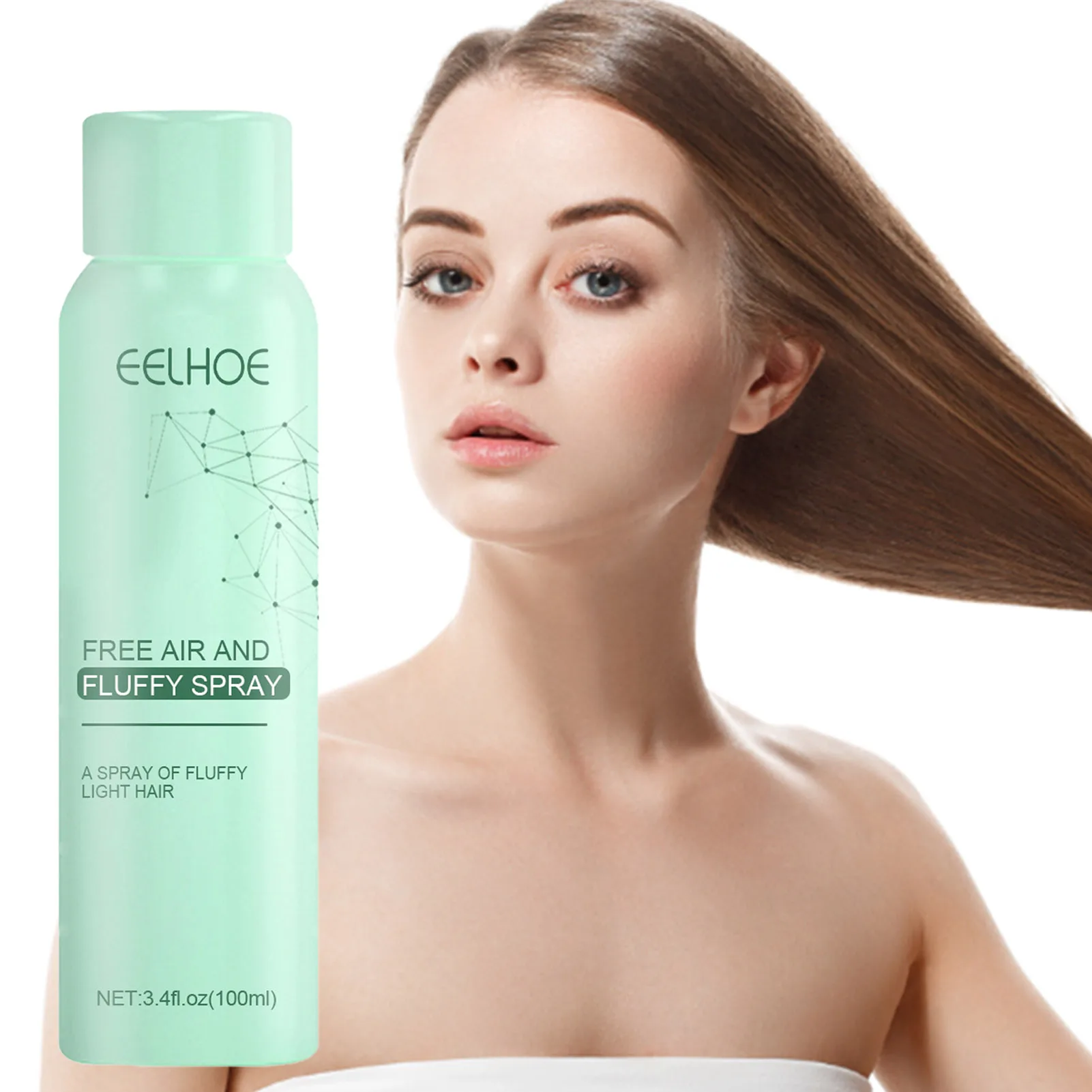 100ml 노워시 헤어 푹신한 스프레이 오일 컨트롤 기름기 제거 건조 샴푸 모발 건조 곱슬 머리 방지 모발 두피 클린 케어 모발 건조 영양 공급 모발 두피 클린 케어