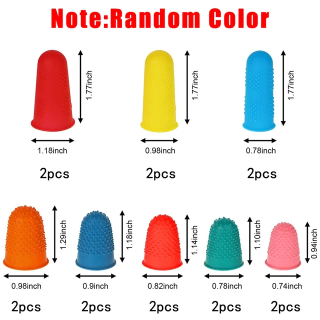 16Pcs Rubber Finger Tips Silicone Finger Cover Pads for Quilting ...