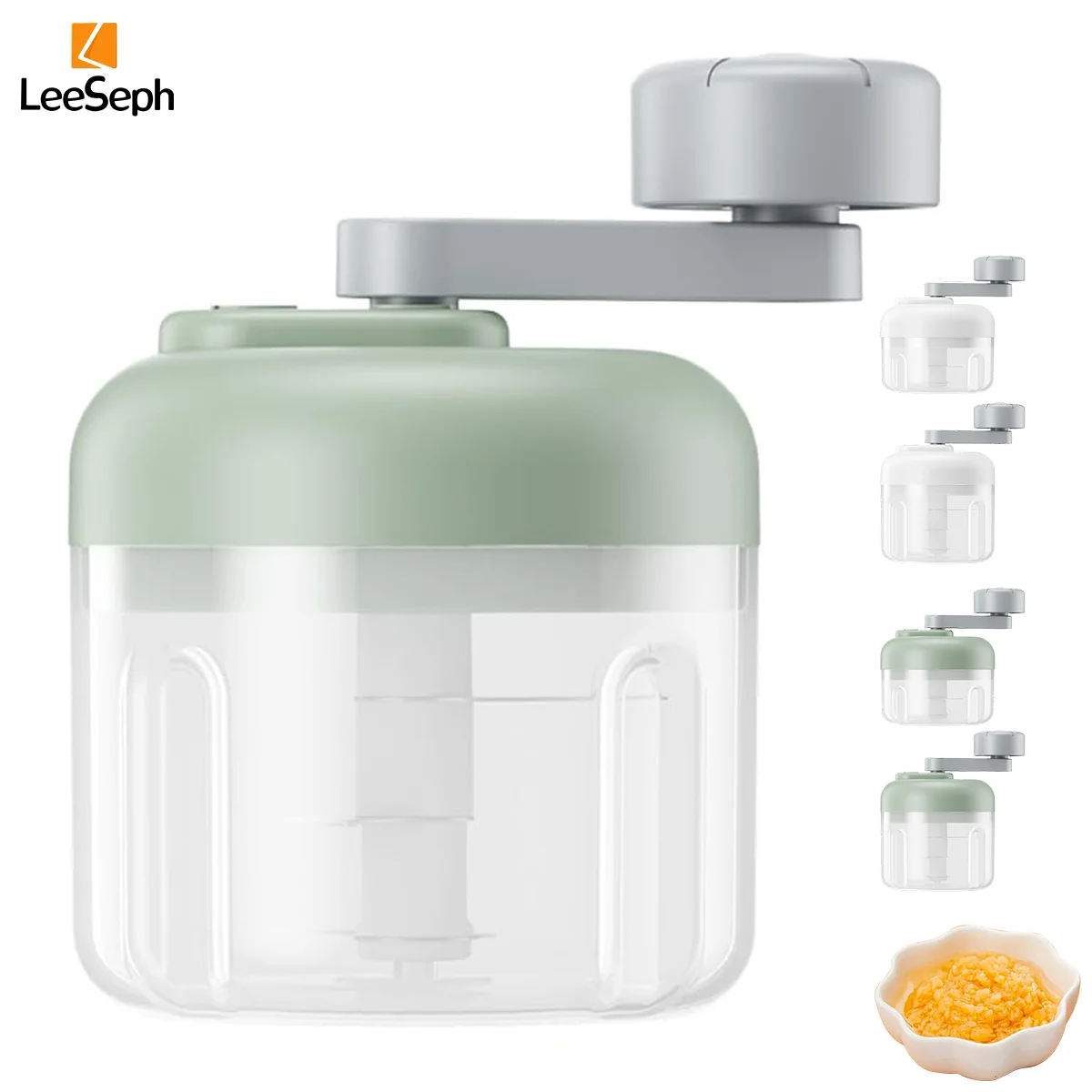 Leeseph Household Kitchen Garlic Chopper, Manual Garlic Mashing Device ...