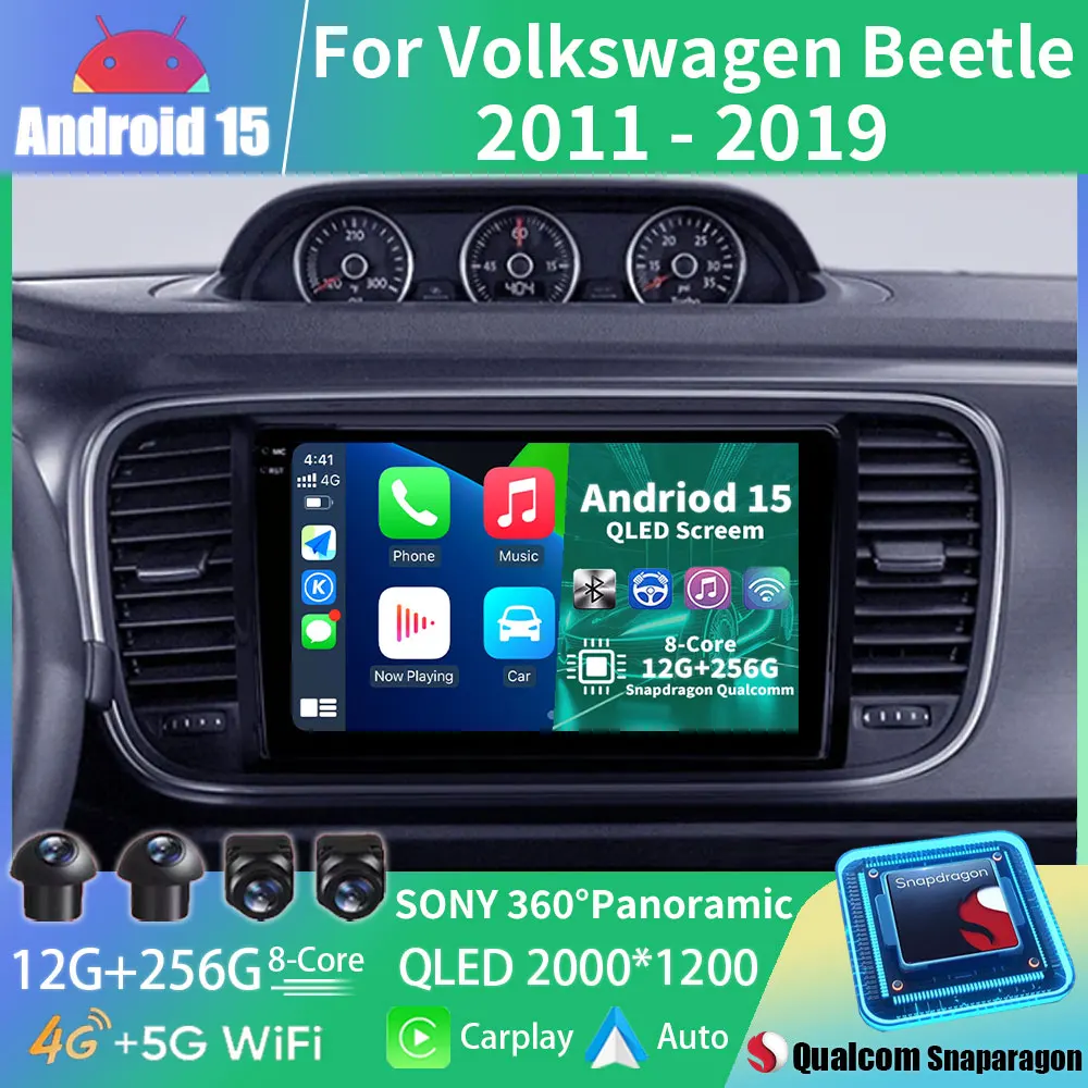 Android 15 Car Radio For Volkswagen Beetle A5 2011 - 2019 Navi Head ...