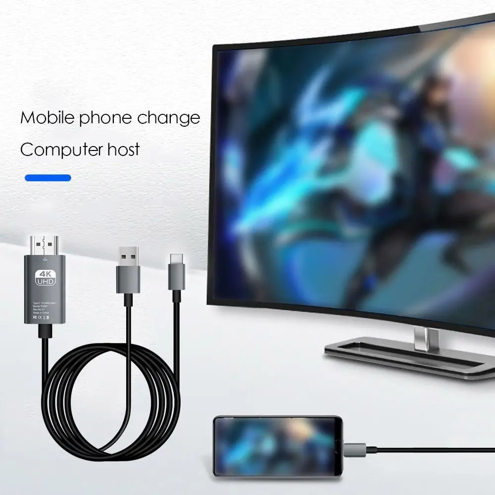 4K-1080P-USB-3-1-Type-C-to-HDMI-compatible-Adapter-Screen-Casting-Cable ...