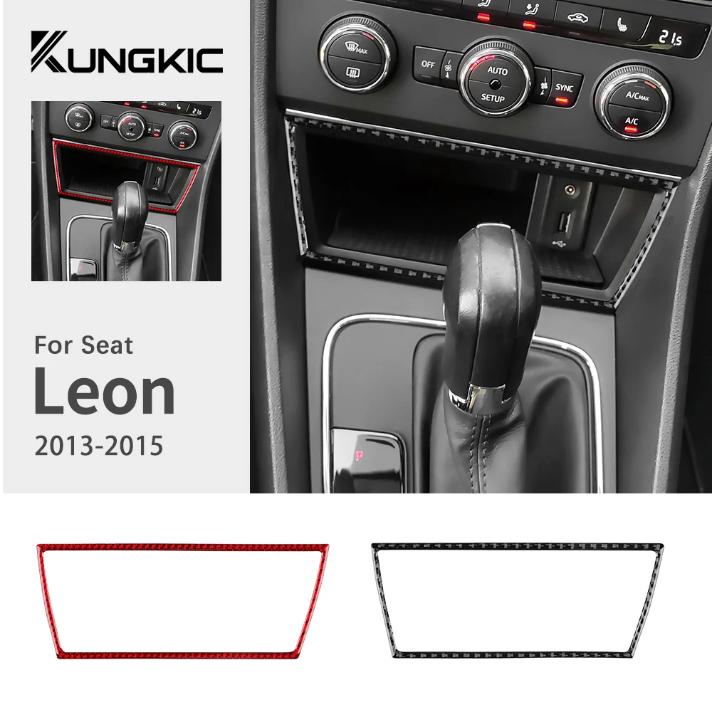 Real Soft Carbon Fiber Sticker For Seat Leon 2013 2014 2015 LHD RHD Car ...