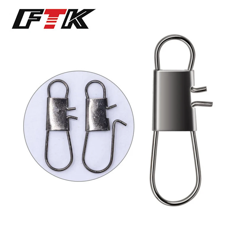 FTK-50Pcs-Fishing-Interlock-Snaps-Stainless-Steel-Safety-Snaps-Fit-for ...