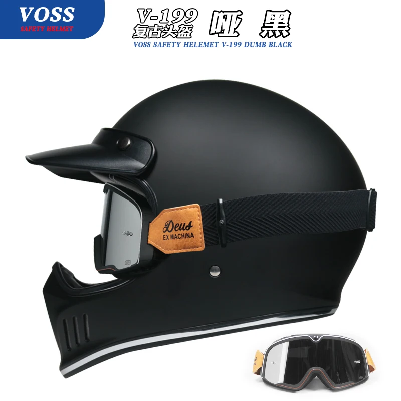 Vintage-Cafe-Racer-Full-Face-Motorcycle-Helmet-Retro-Casco-De-Moto ...