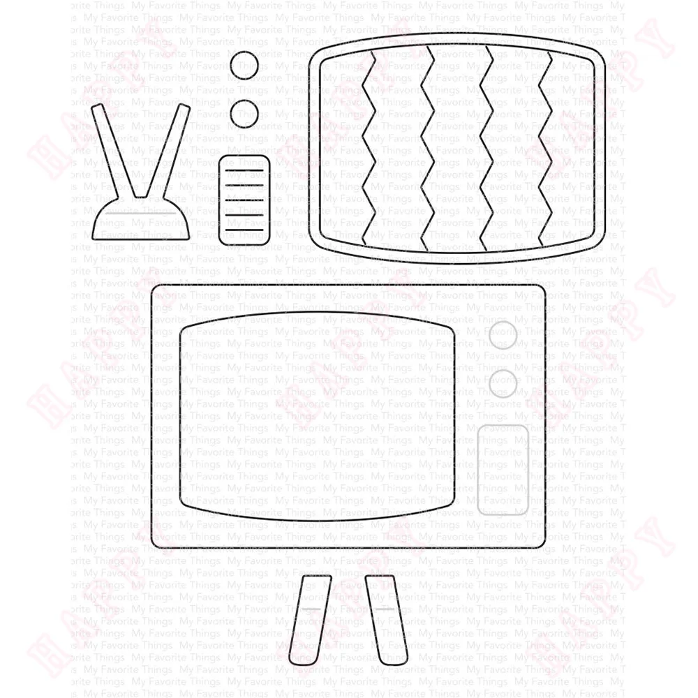 Classic TV Die-namics New Metal Cutting Dies And Clear Stamps For DIY ...