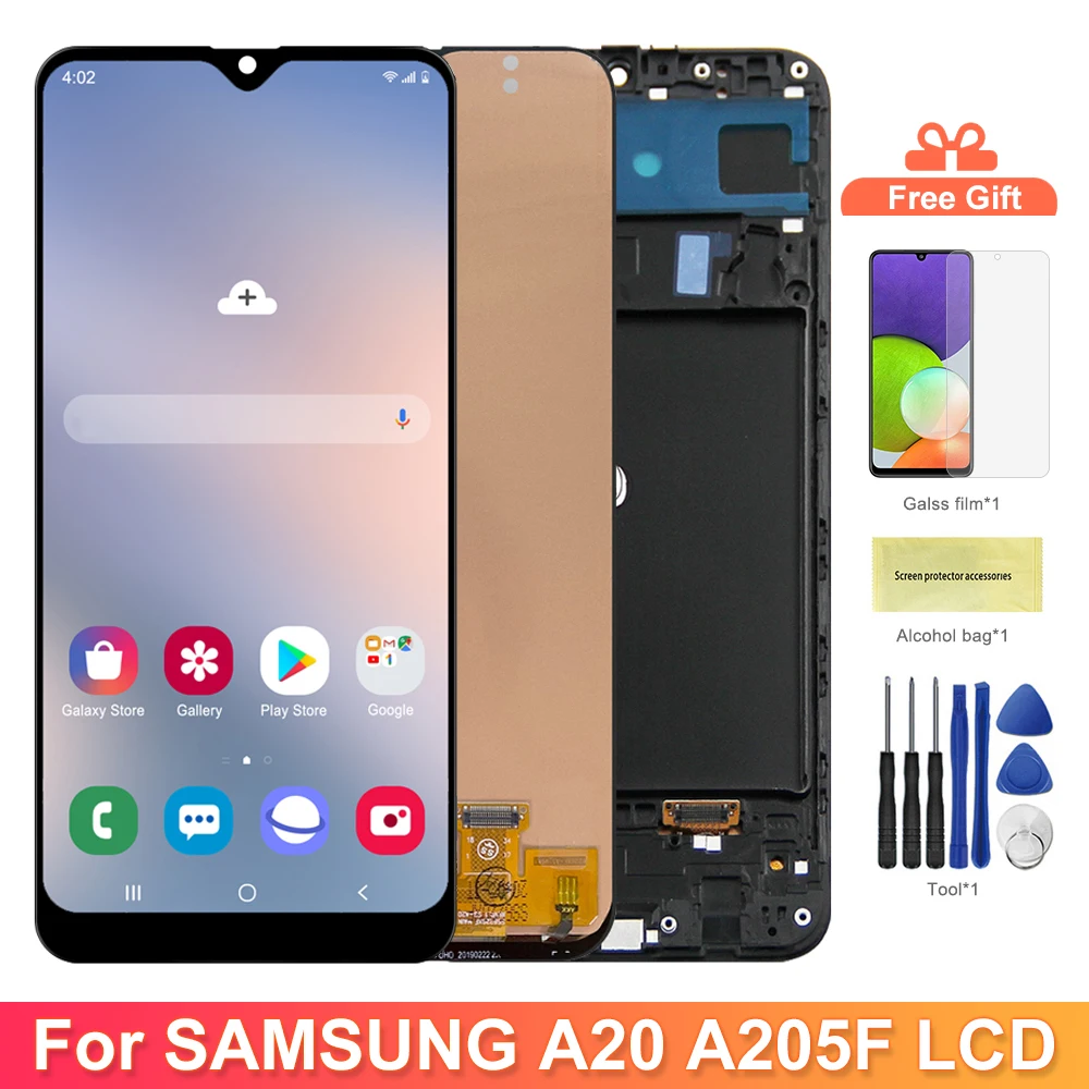 A20-Display-Screen-With-Frame-for-Samsung-Galaxy-A20-A205F-DS-A205G-DS ...