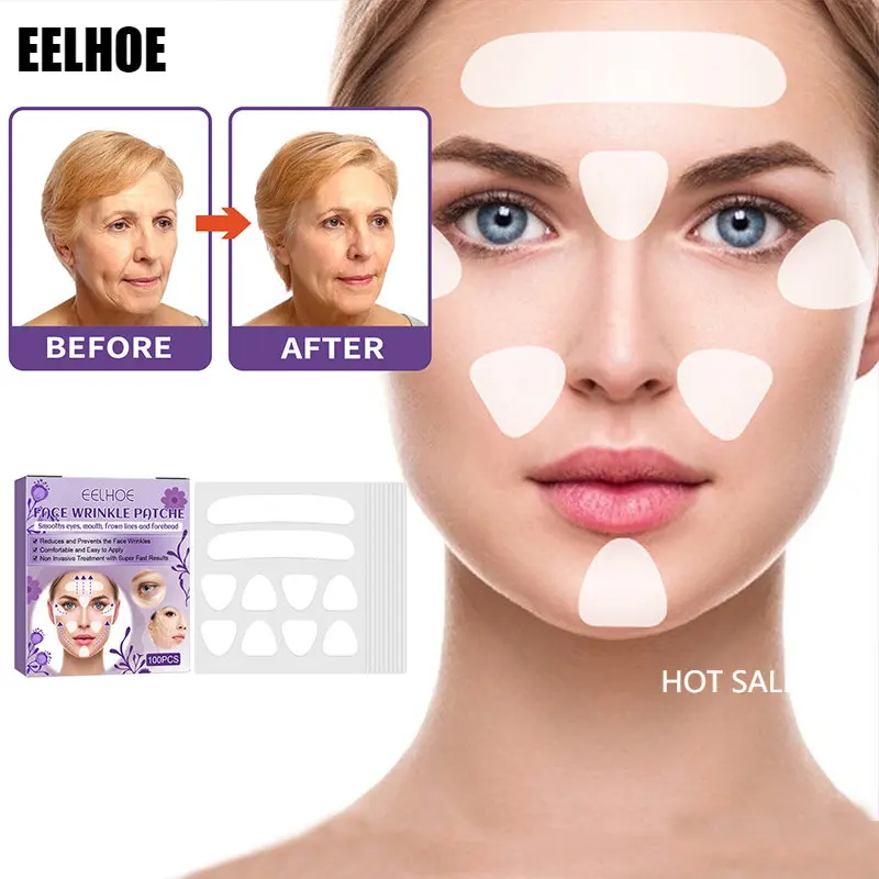 EELHOE Facial Wrinkle Patch 100pcs/box Firm&Lift Sagging Skin Anti ...