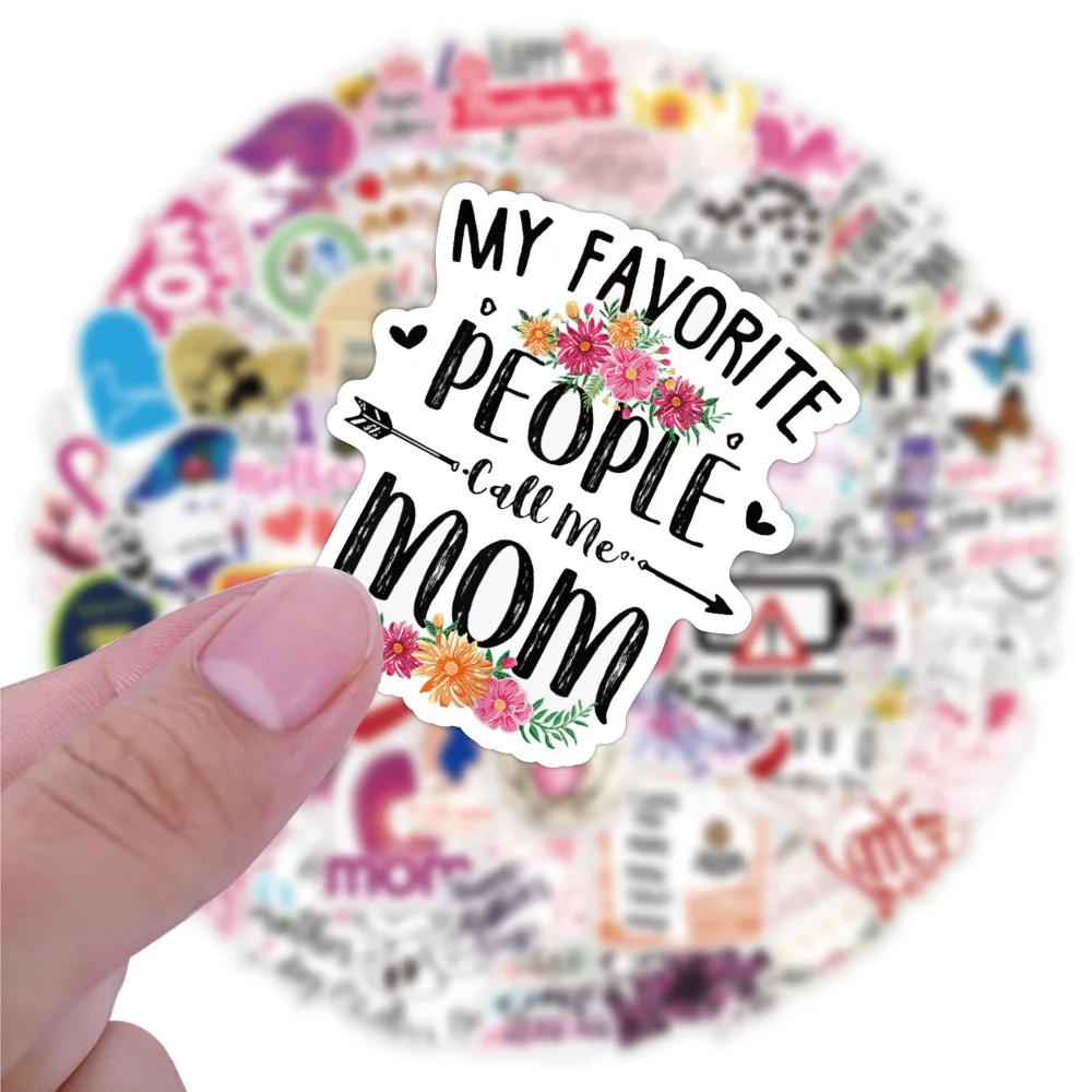 50/100Pcs Happy Mother Day Thank You Sticker Roll Handmade Scrapbooking ...