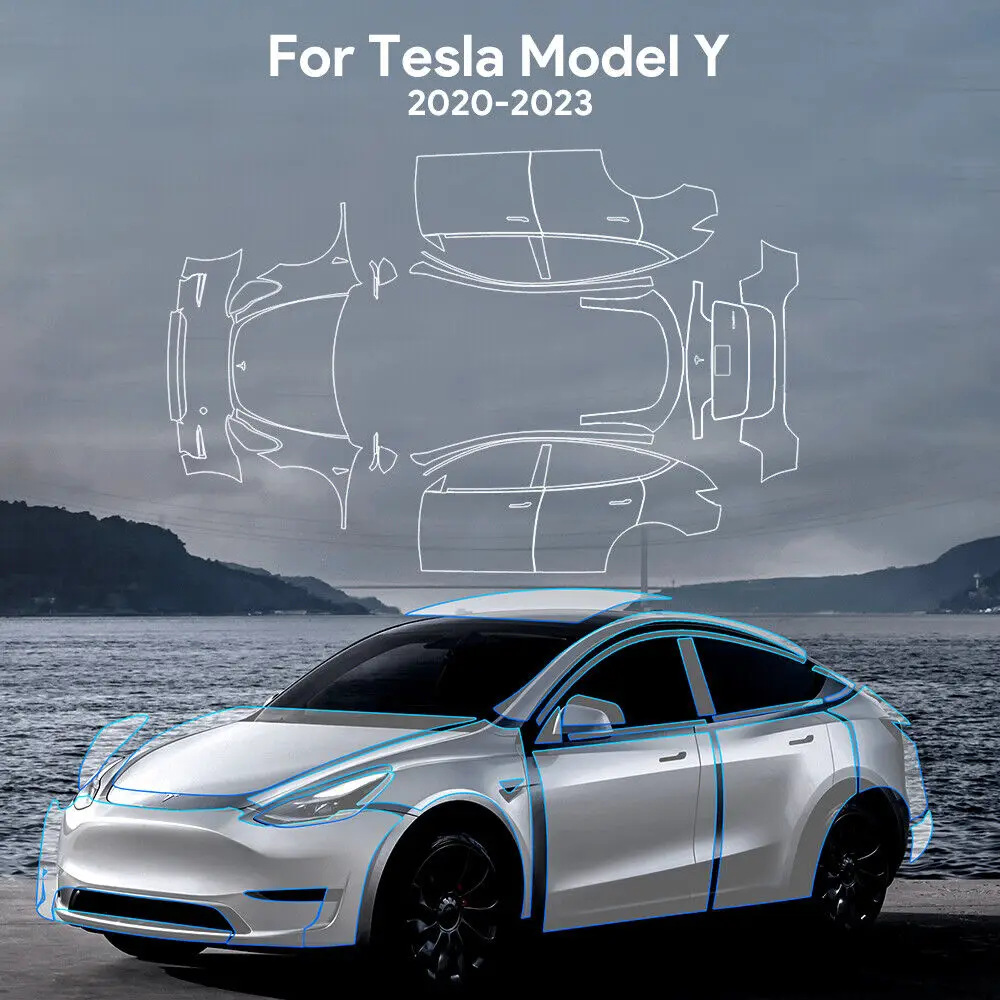 9mil Pre-cut Protection Film for Tesla Model Y 2020 2021 2022 2023 ...