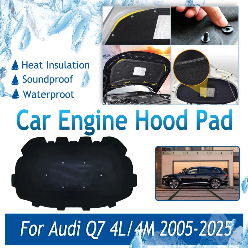 Car Engine Hood Pad For Audi Q7 4L 4M 2005-2025 Soundproof Shade Engine ...