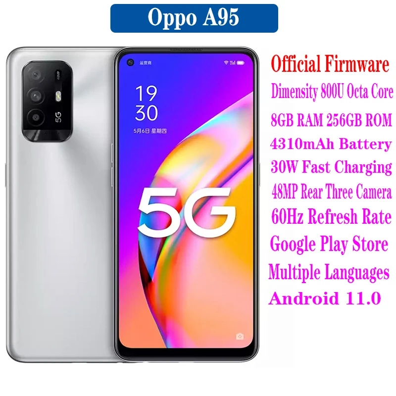 Oppo – téléphone portable A95 5G, écran de 128 pouces, smartphone ...