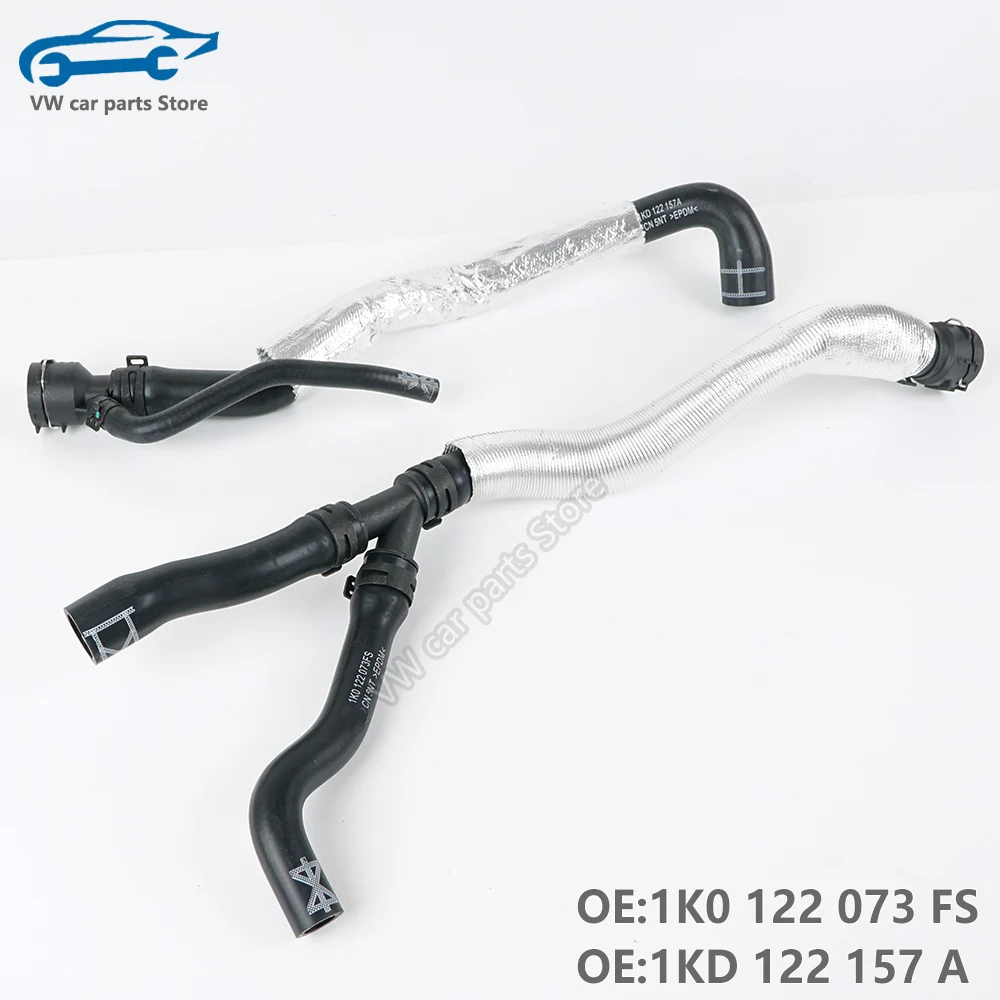 2PCS-1K0122073FS-Engine-Heating-Coolant-Water-Pipe-Hose-For-VW-Golf-MK6 ...