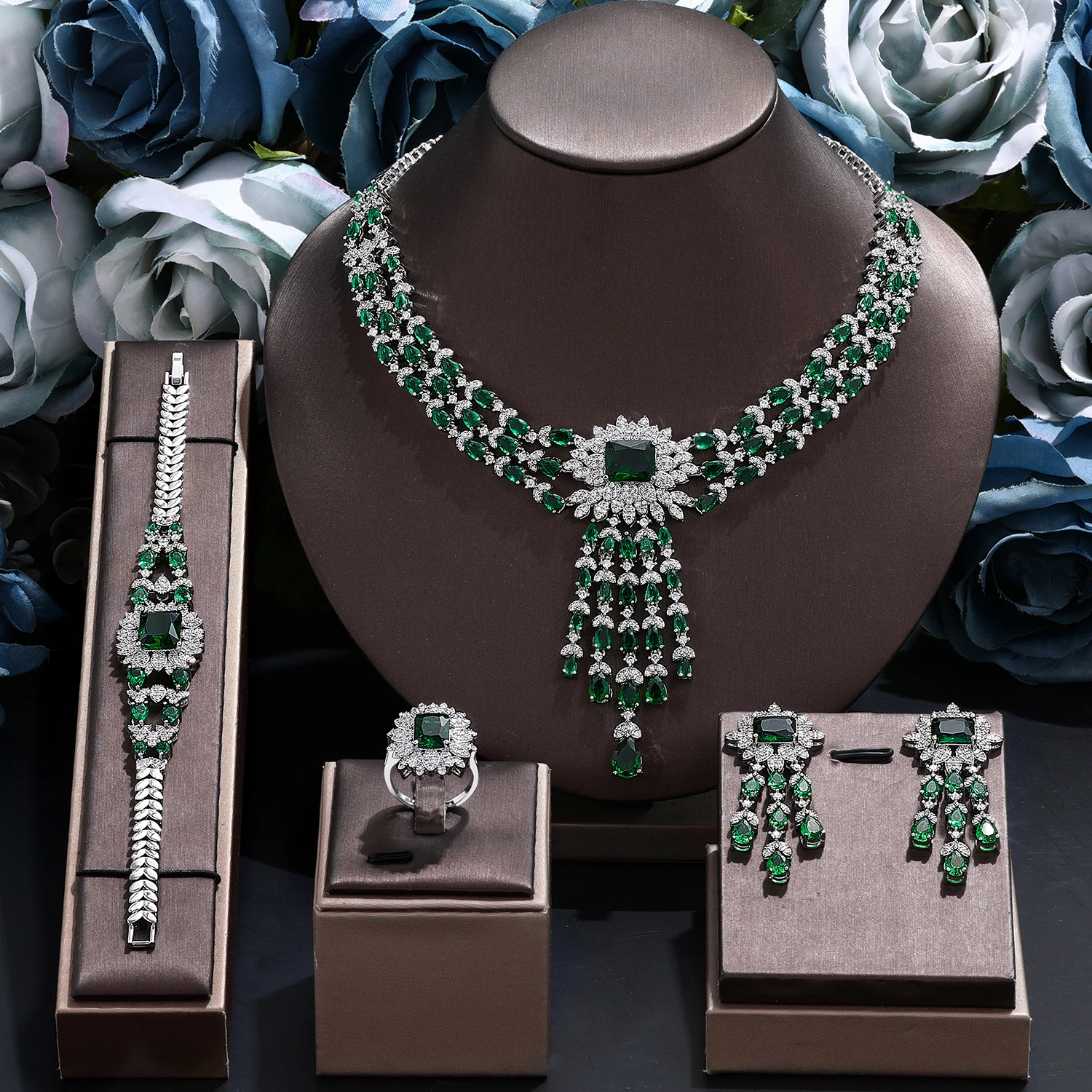 2024-Bridal-Zirconia-Full-Jewelry-Sets-For-Women-Party-4pcs-Luxury ...