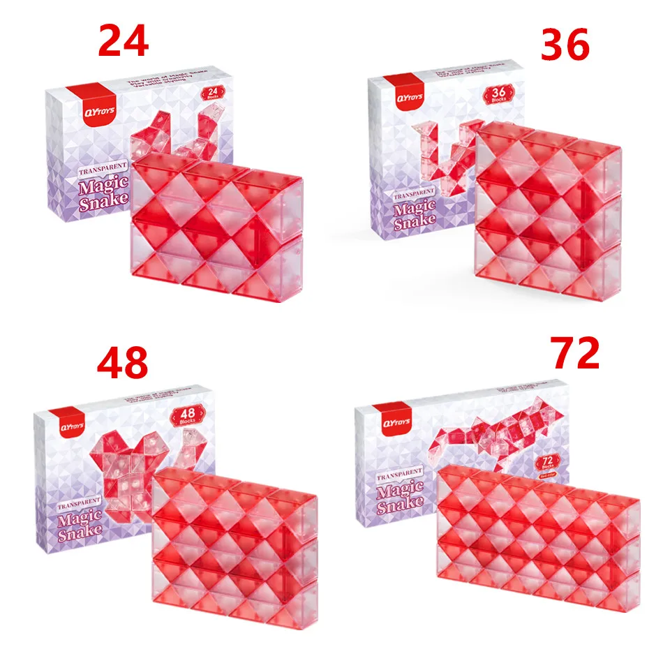 New Qiyi Transparent Glass Magic Ruler 24/36/48/60/72Section Folding ...