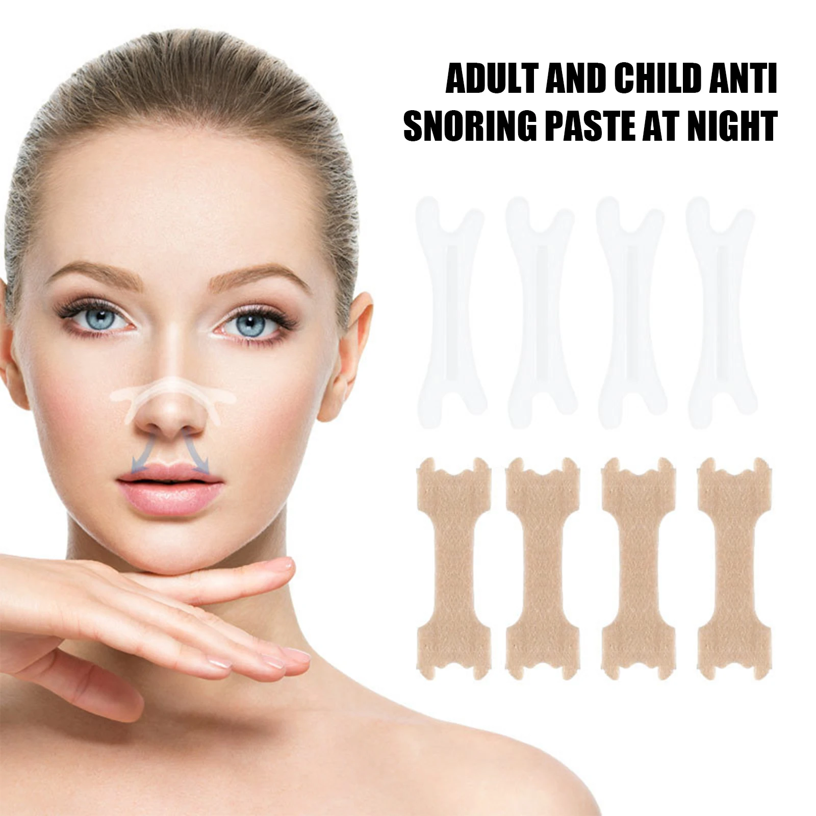 10Pcs-Disposable-Anti-Snoring-Nasal-Strip-Relief-Stuffy-Ventilation ...