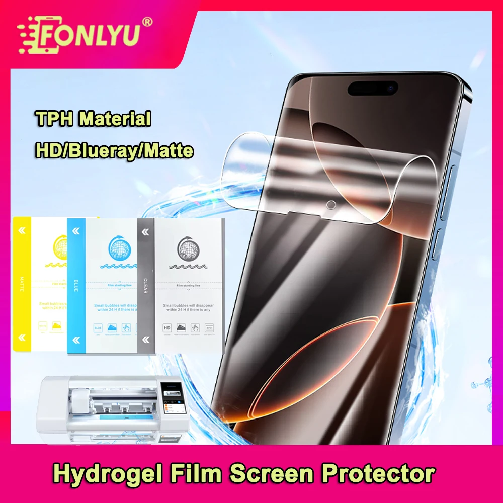FONLYU TPH HD Matte Blueray Flexible Hydrogel Film Sheets for Phone ...