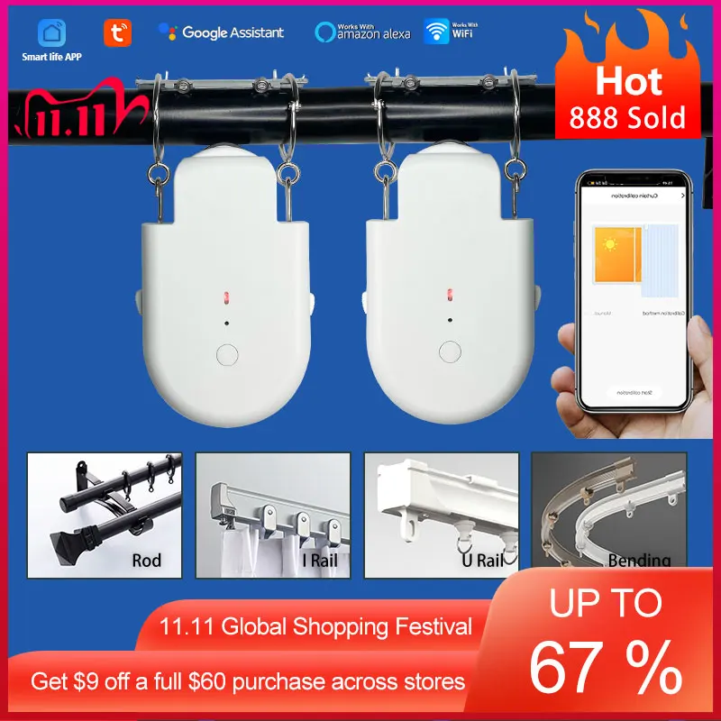 Tuya-Smart-Curtain-Robot-Bluetooth-Curtain-Motor-Smart-Life-Fit-to ...