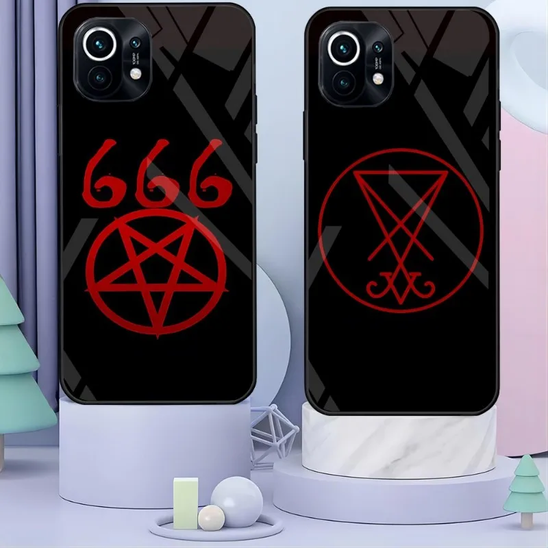 Pentagram-666-Demonic-Satanic-Phone-Case-Tempered-Glass-For-Xiaomi-POCO ...