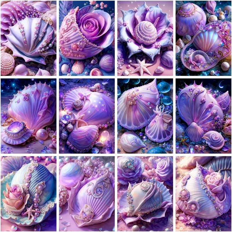 Purple Seashell Drawing