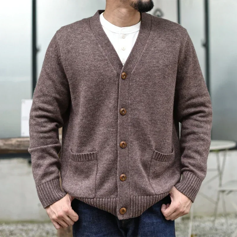 Sauce-Zhan-Mens-Sweater-Cardigan-Sweater-for-Man-Sheep-Wool-Vintage ...