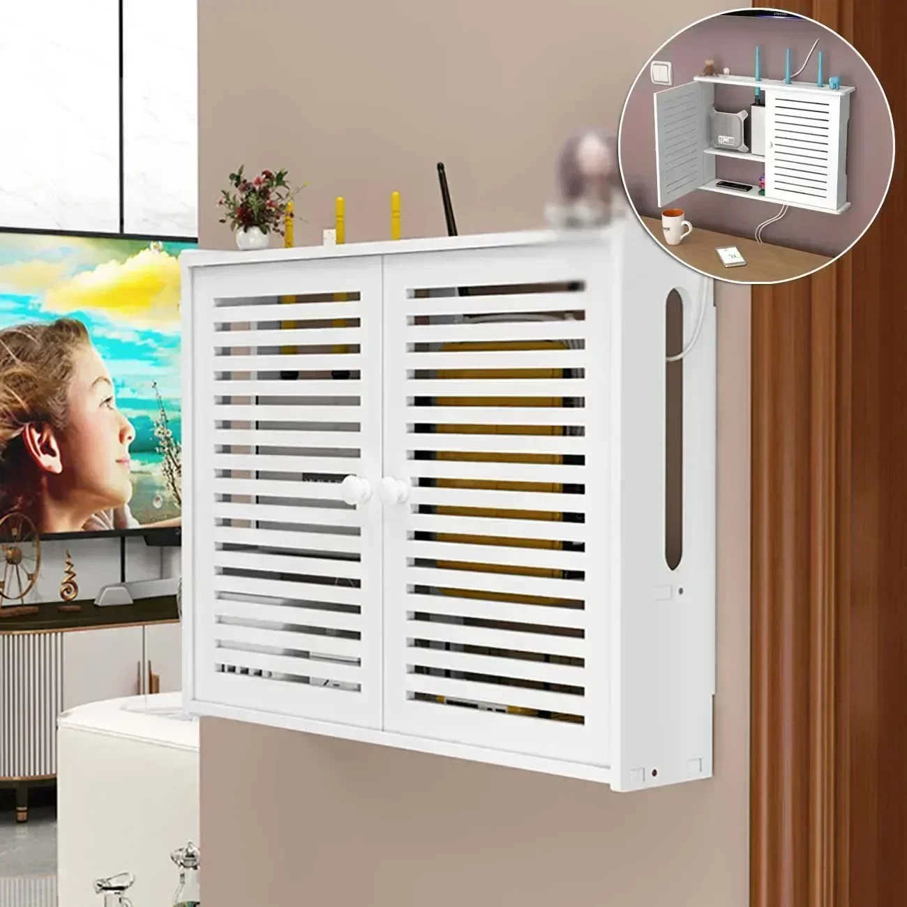 Caja-de-almacenamiento-de-enrutador-Wifi-inal-mbrico-caja-de-pl-stico ...