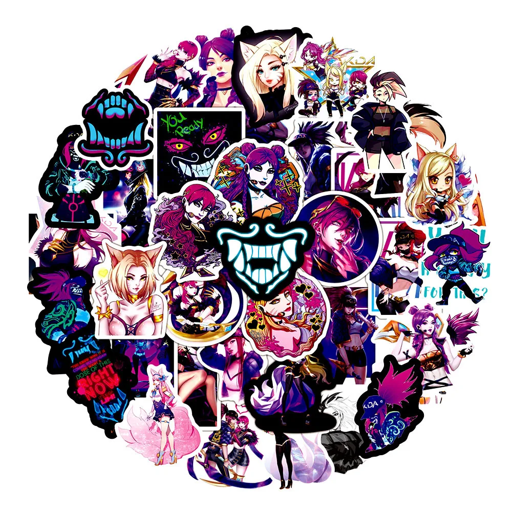 50PCS League of Legends Stationery Stickers Fashion Scratch Proof ...