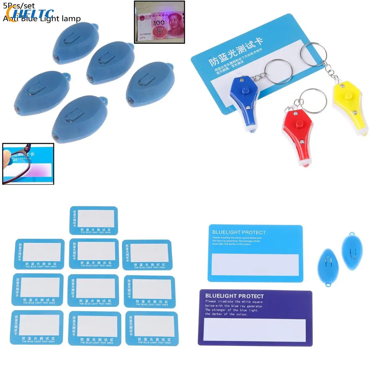 New-1-5-10pcs-set-Mini-UV-Keychain-LED-Key-Ring-Flash-Flashlight-Torch ...