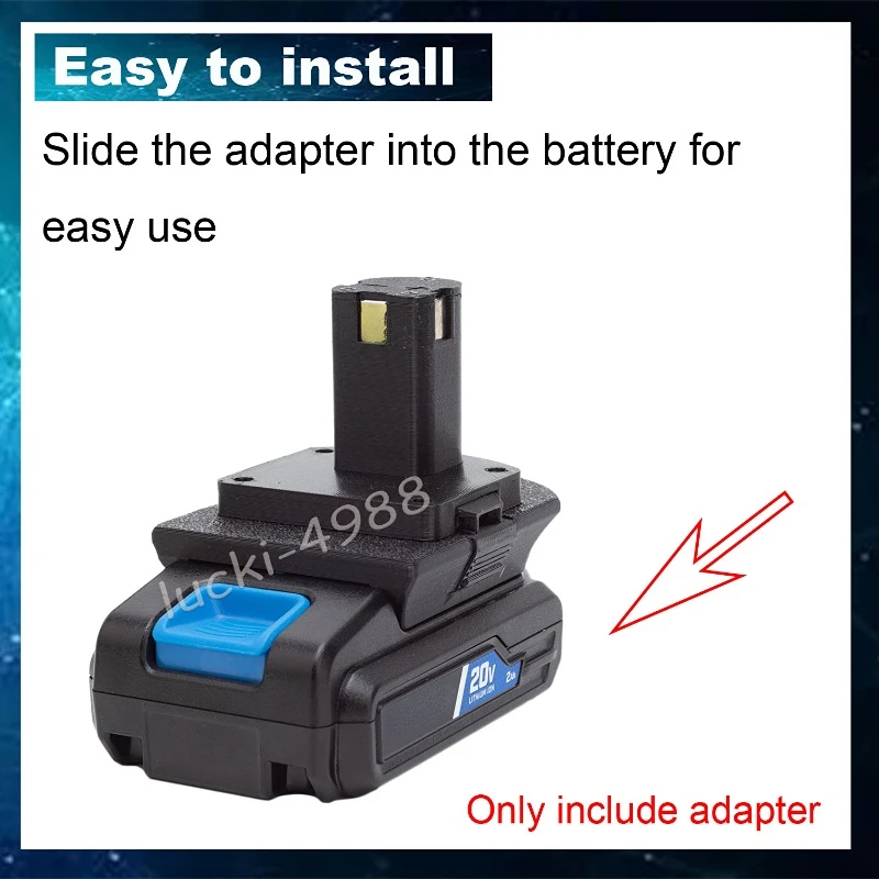 Battery-adapter-for-Hart-20v-to-Ryobi-18v-Li-ion-battery-converter ...