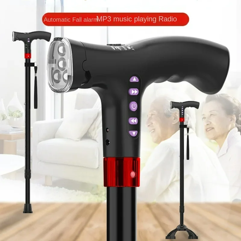 Anti-Skid-Elderly-Cane-with-Intelligent-Alarm-Multifunctional-Four ...